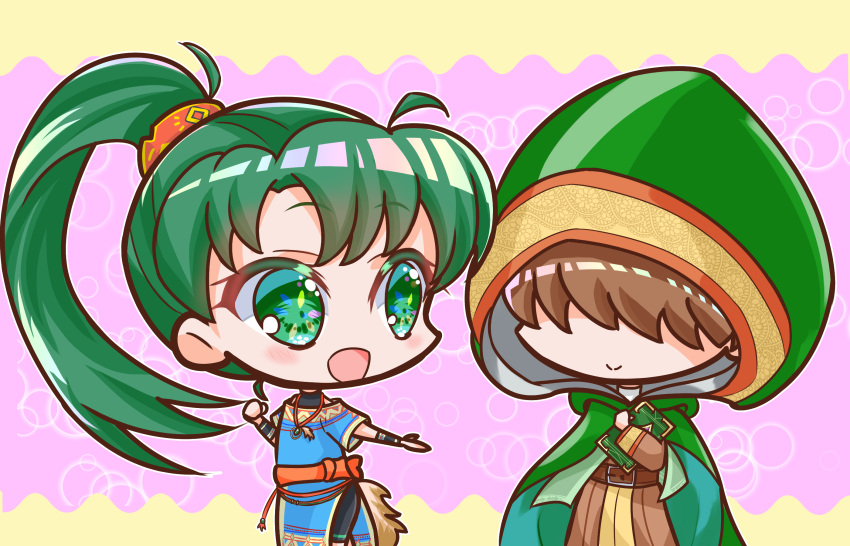 Safebooru - 1boy 1girl brown hair chibi cloak fire emblem fire emblem ...
