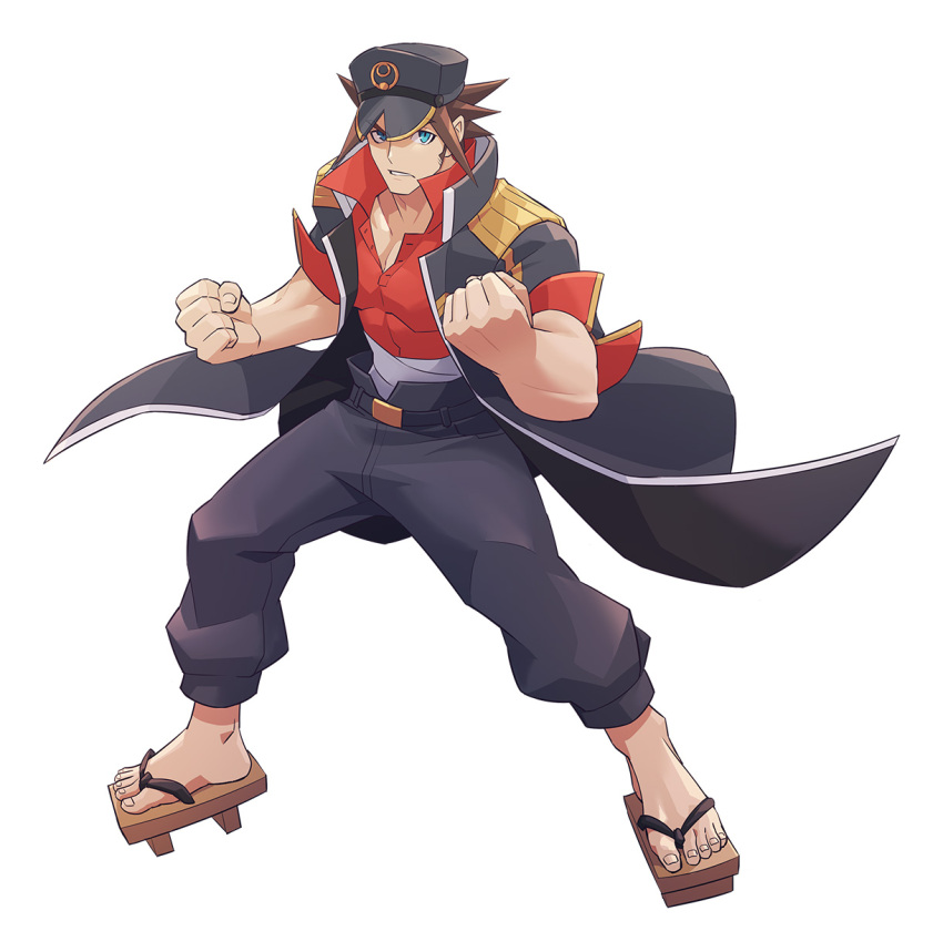 Safebooru - 1boy azure striker gunvolt azure striker gunvolt 3 black coat black hat black pants ...