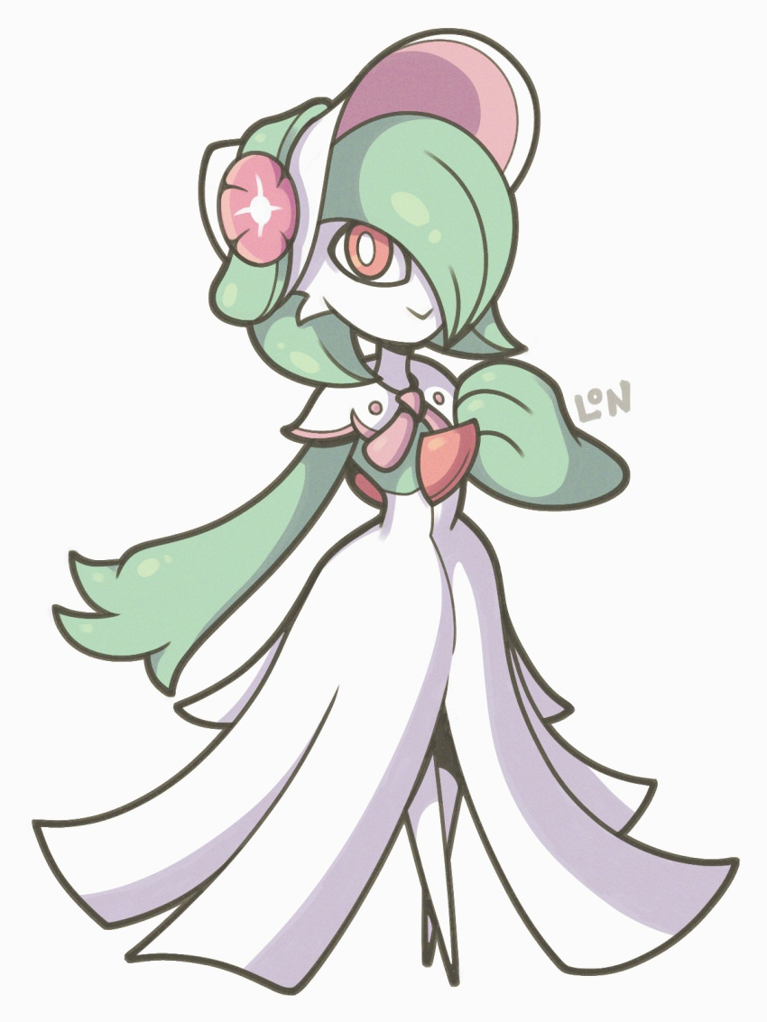 Safebooru - bob cut bonnet colored skin dress flower gardevoir ...