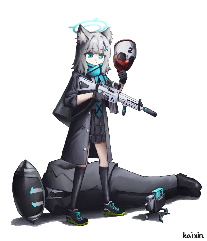Safebooru - 1girl absurdres adapted costume alternate costume android (blue archive) animal ear ...