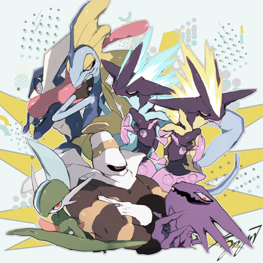 Safebooru - blue skin colored skin crossed arms dusknoir electricity ...