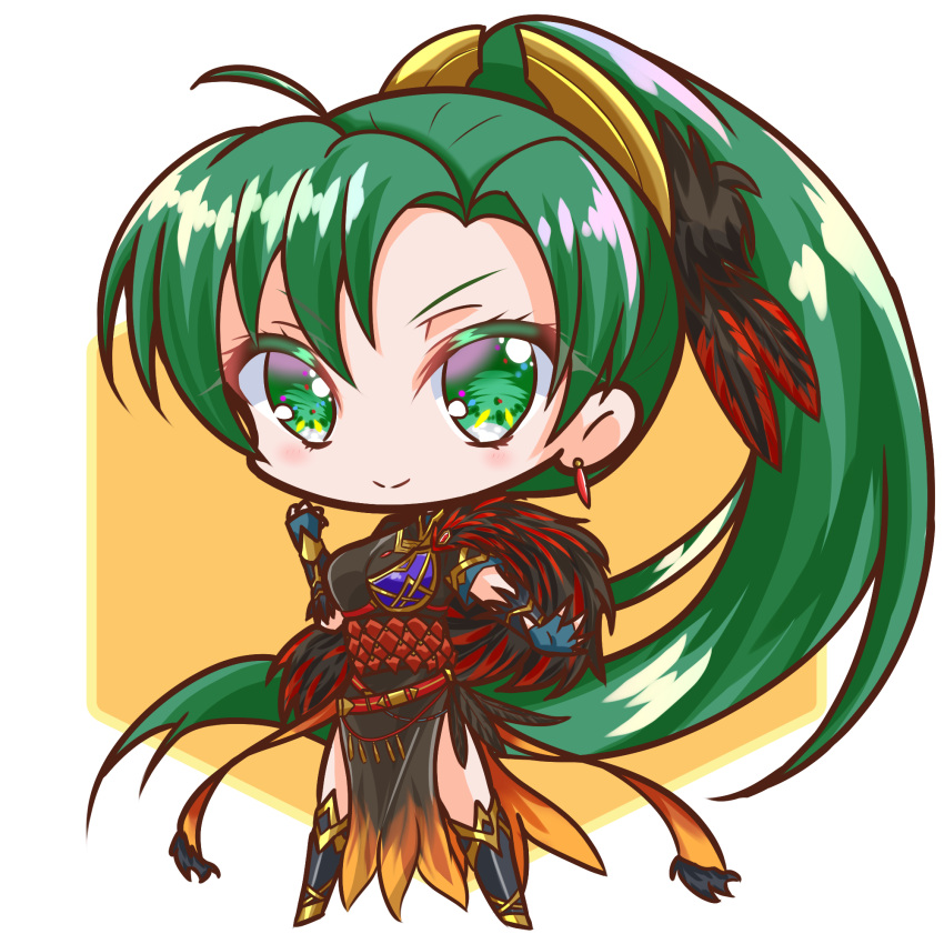 Safebooru - 1girl black dress black gloves chibi dress feather hair ...