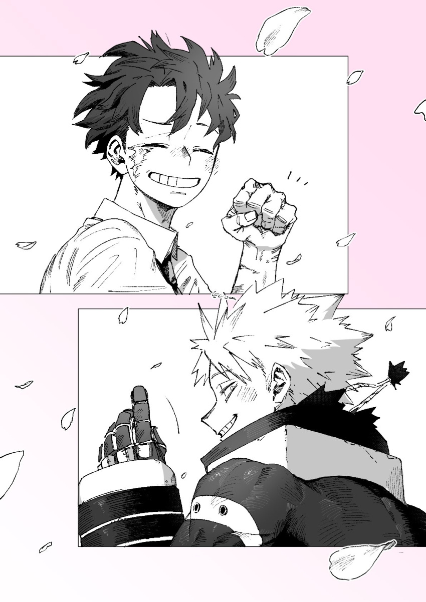 Safebooru - 2boys arm up bakugou katsuki boku no hero academia cherry ...