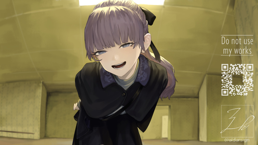 Safebooru - 1girl backrooms (creepypasta) black ribbon black shawl ...