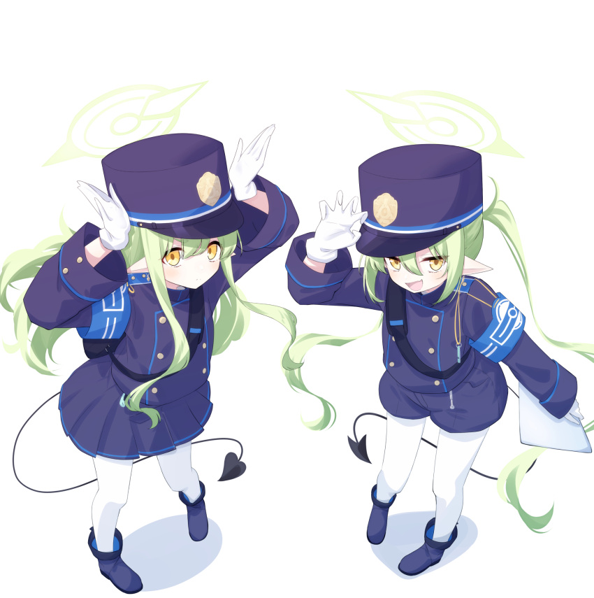 Safebooru - 2girls blue archive blue jacket blue shoes blue shorts blue skirt buttons closed ...