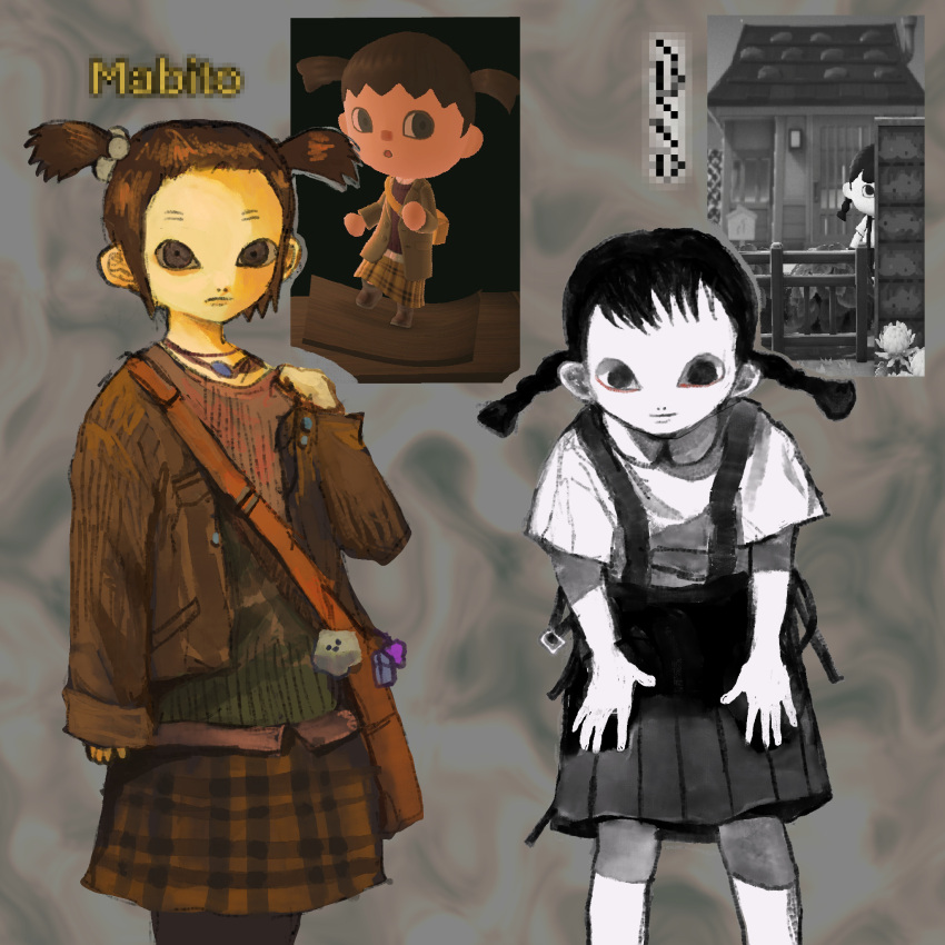 Safebooru - animal crossing black hair braid brown hair colored skin ...