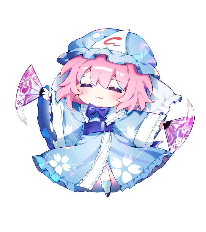 Safebooru - 1girl blue hat blue kimono blue ribbon chibi chibi only ...