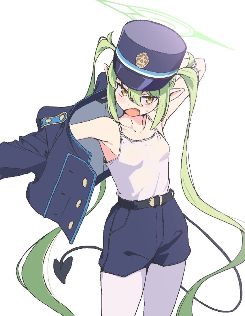 Safebooru - 1girl belt black belt blue archive blue jacket breasts buttons collarbone cowboy ...