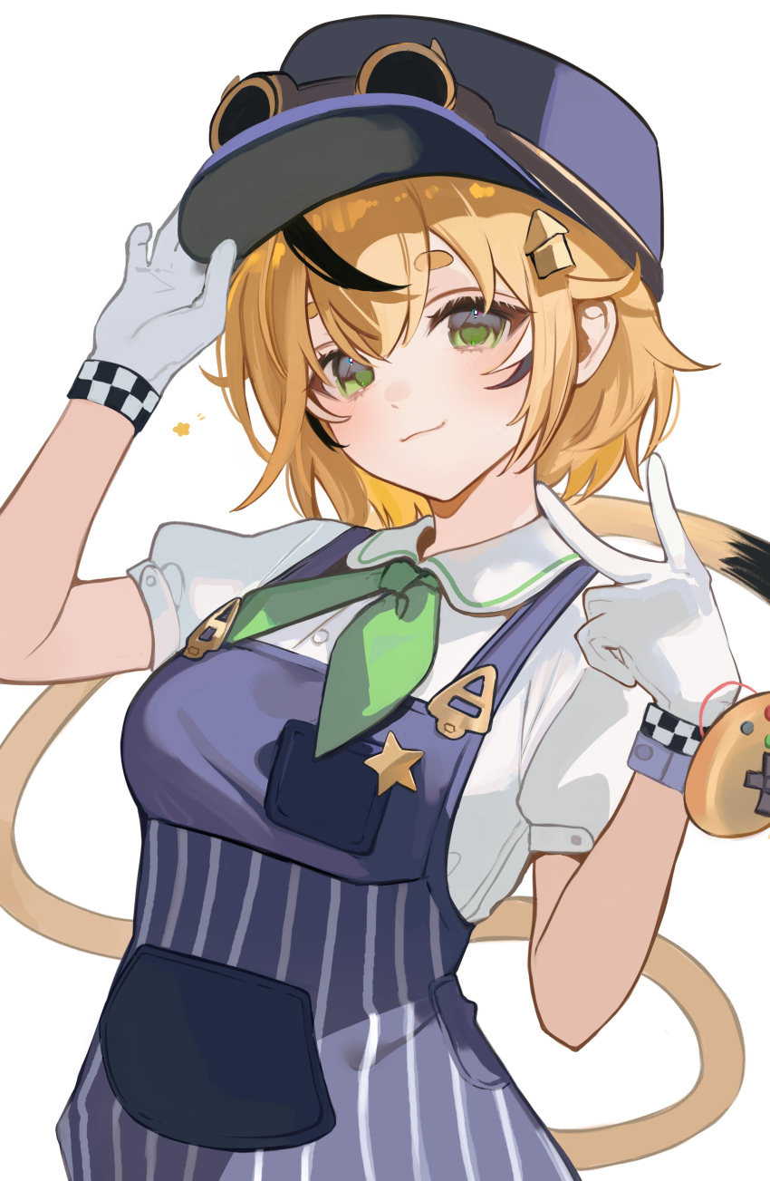 Safebooru - 1girl absurdres adjusting clothes adjusting headwear ascot ...