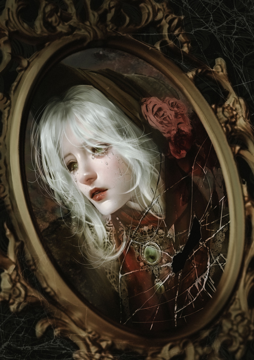 Safebooru - 1girl absurdres bleeding sun bloodborne crying flower ...