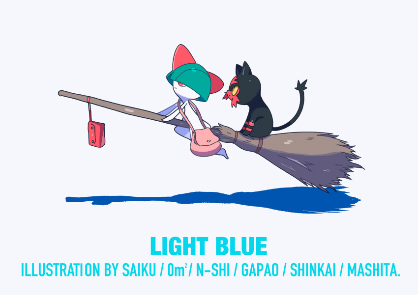 Safebooru - absurdres artist name bag bowl cut broom broom riding ...