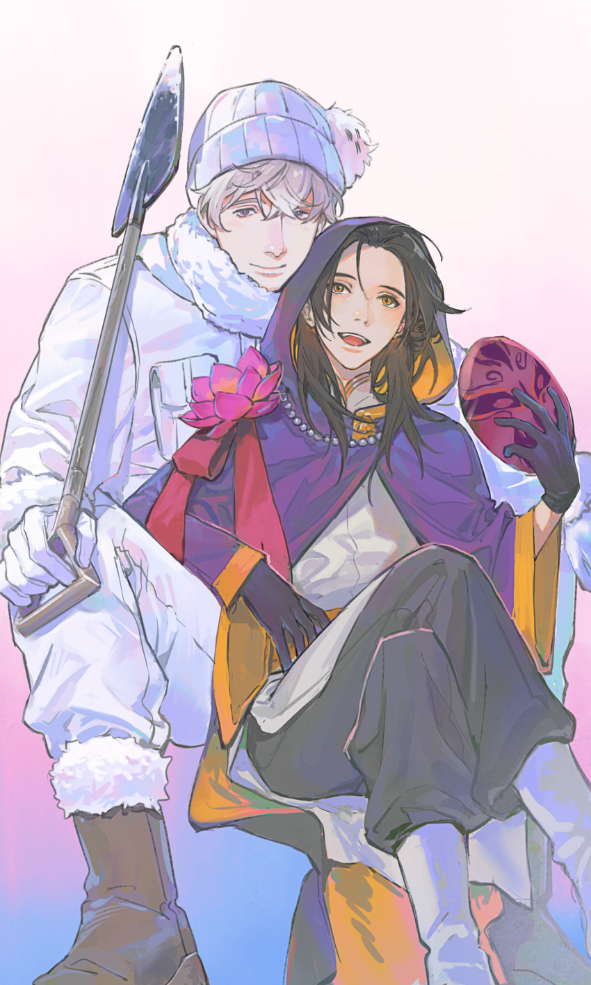 Safebooru - 2boys absurdres axis powers hetalia black gloves black hair blonde hair boots china ...