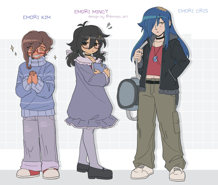 Safebooru - 3girls alternate hair length alternate hairstyle alternate ...