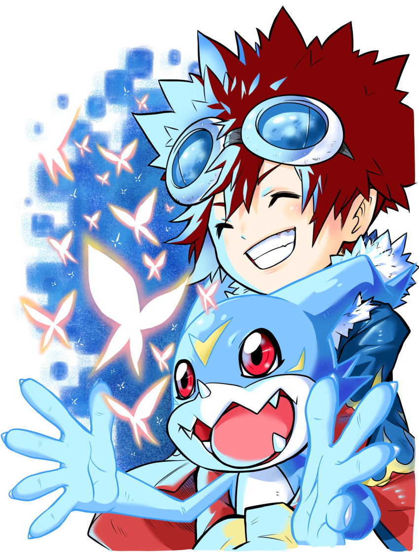 Safebooru - absurdres akamine naoki brown hair bug butterfly digimon ...