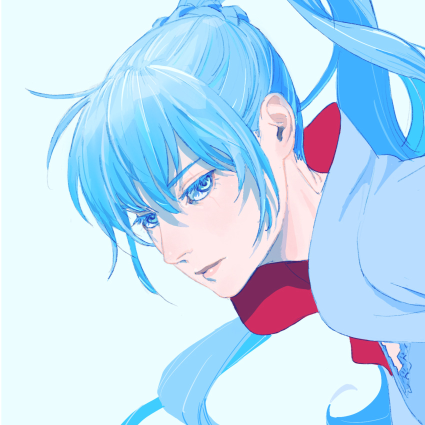 Safebooru - 1girl 55bata6rou blue eyes blue hair closed mouth eyelashes hair between eyes ...