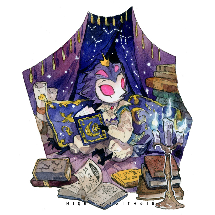 Safebooru - 1boy beak bird boy book child curtains demon boy extra eyes ...