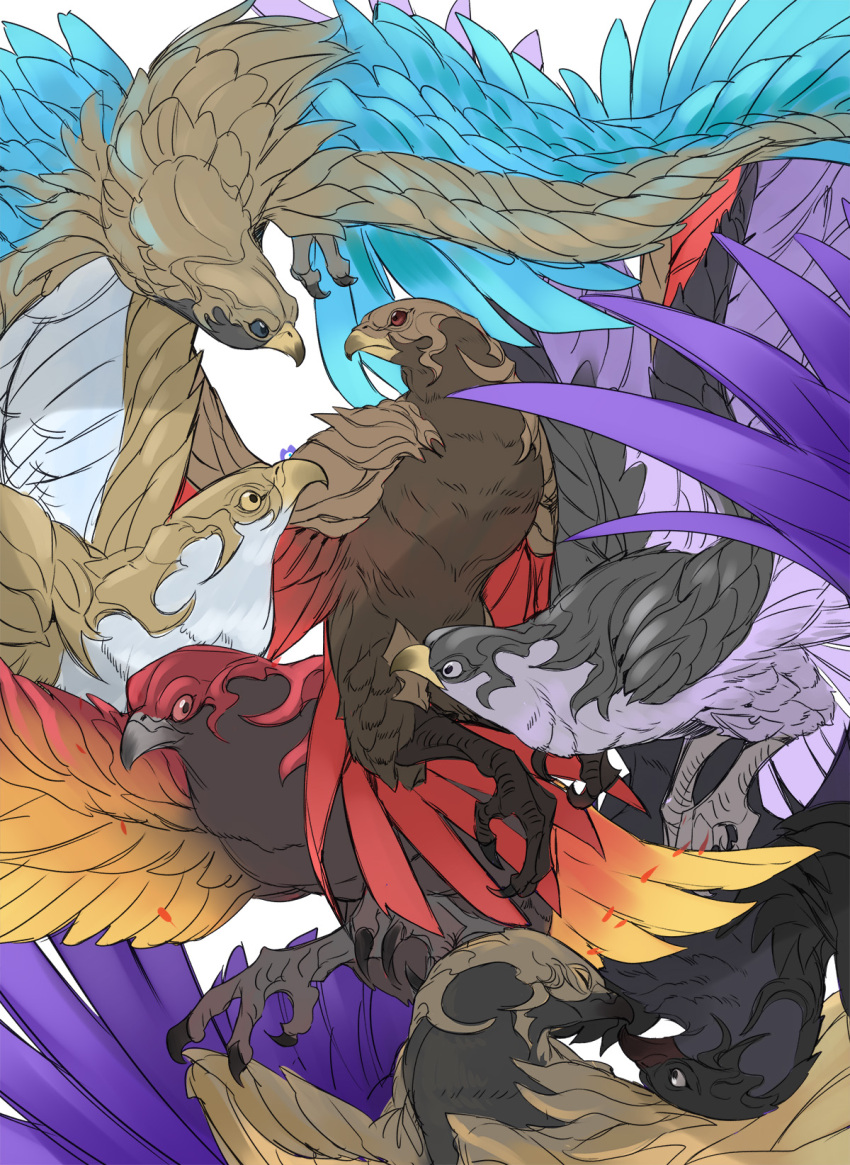 Safebooru - 88 (h rock 88) animal focus beak bird blue eyes blue ...