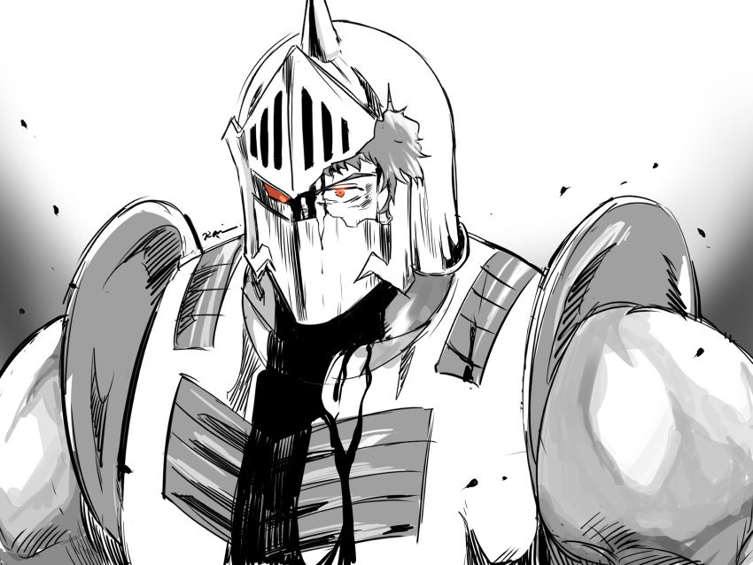 Safebooru - 1boy armor battle damage bleeding blood broken helmet ...