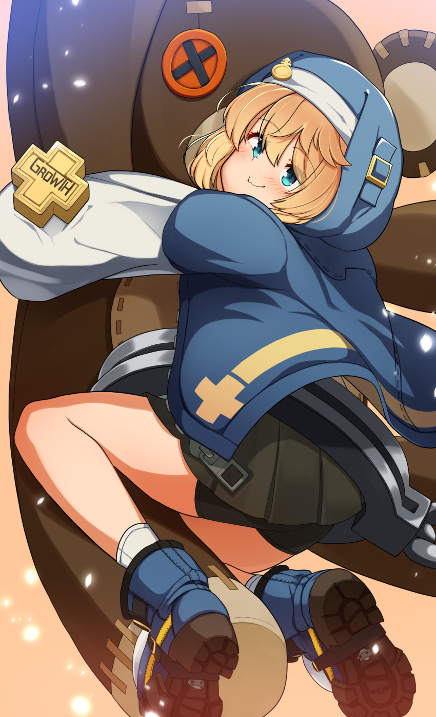 Safebooru - 1girl androgyne symbol bike shorts bike shorts under skirt black skirt blonde hair ...