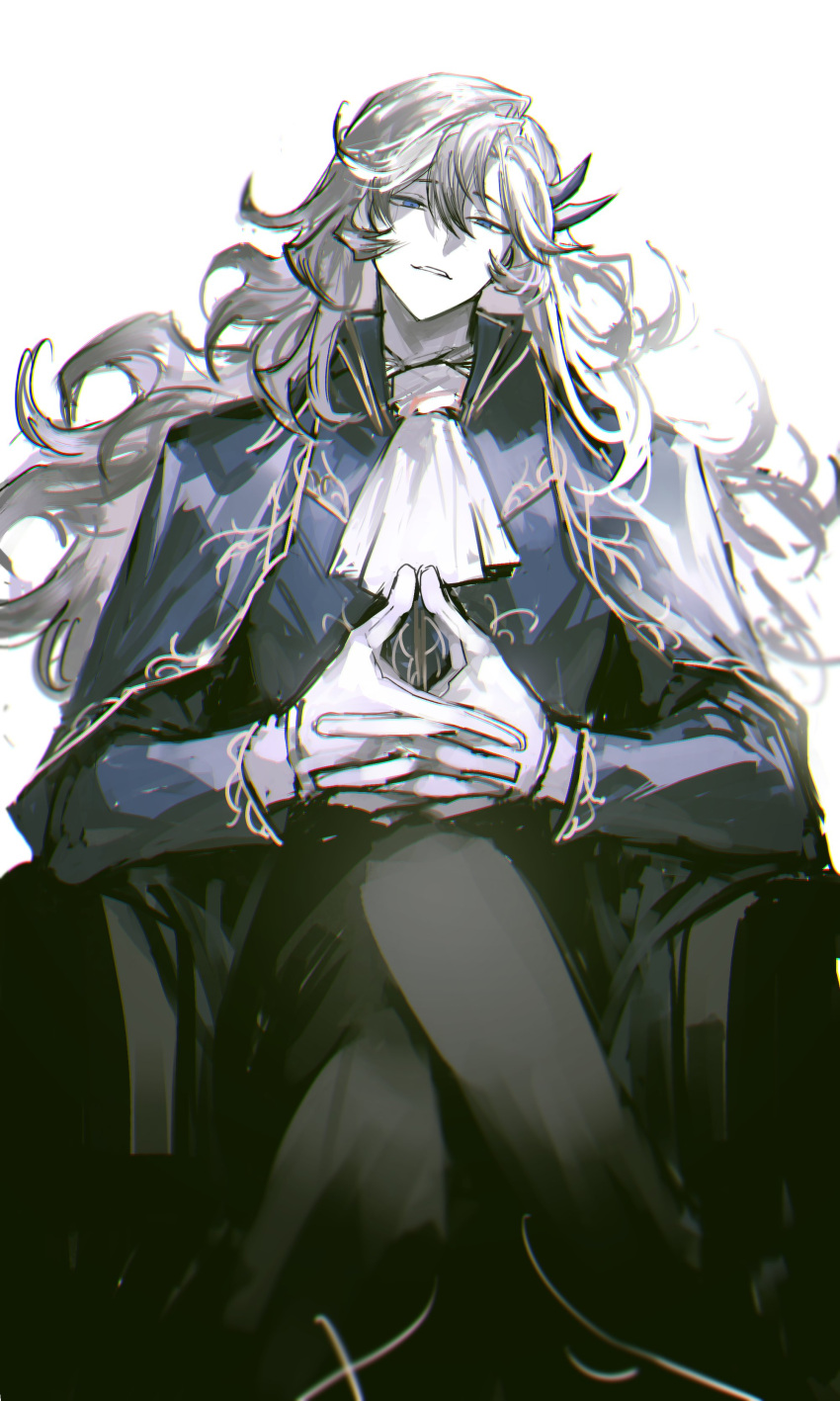 Safebooru - 1boy absurdres argalia (library of ruina) armchair ascot ...