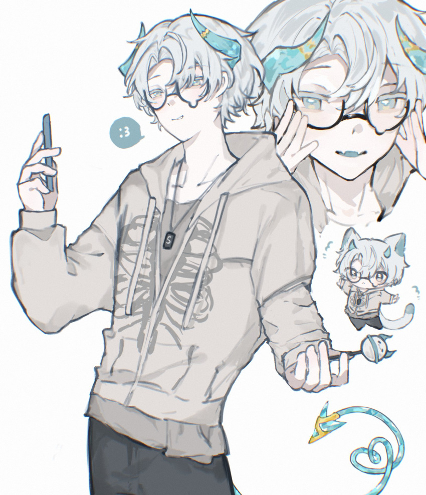 Safebooru - 1boy :3 alternate costume animal ears bishounen black pants ...