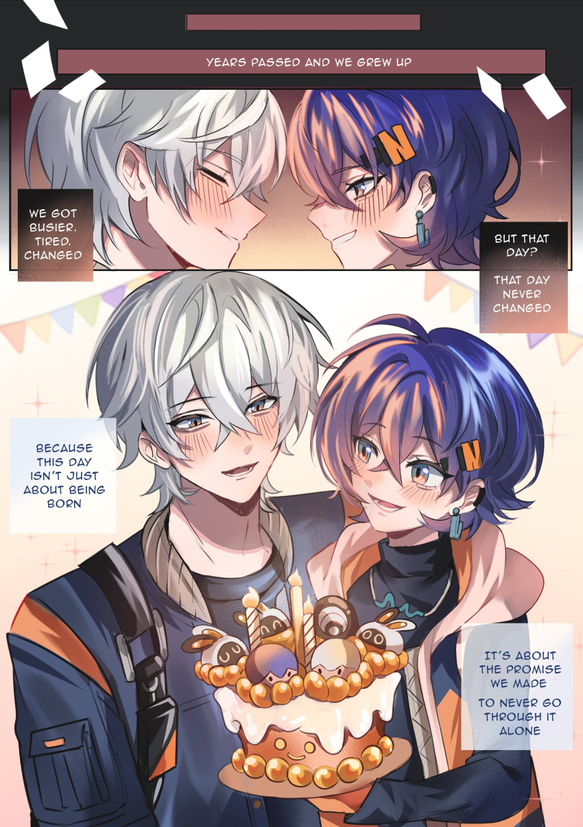 Safebooru - 1boy 1girl 3others absurdres artist name bandana bandana around neck bangboo ...