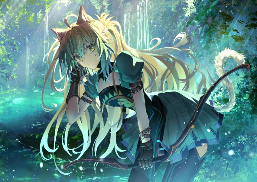 Safebooru - 1girl ahoge animal ears atalanta (fate) black gloves blonde ...