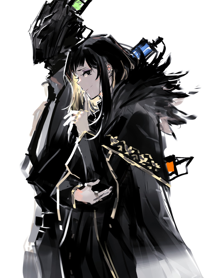Safebooru - 1boy 1girl baral (library of ruina) black coat black dress ...