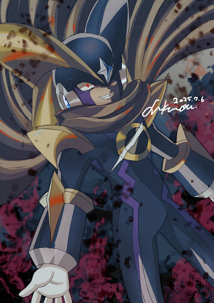Safebooru - 1boy baron-0628 bass.exe (mega man) black bodysuit black ...