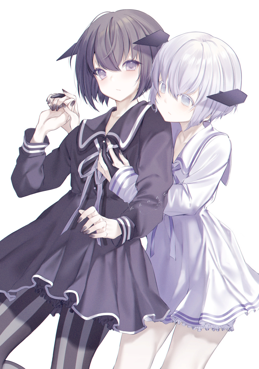 Safebooru - 2girls absurdres abyssal ship abyssal twin princess (black ...