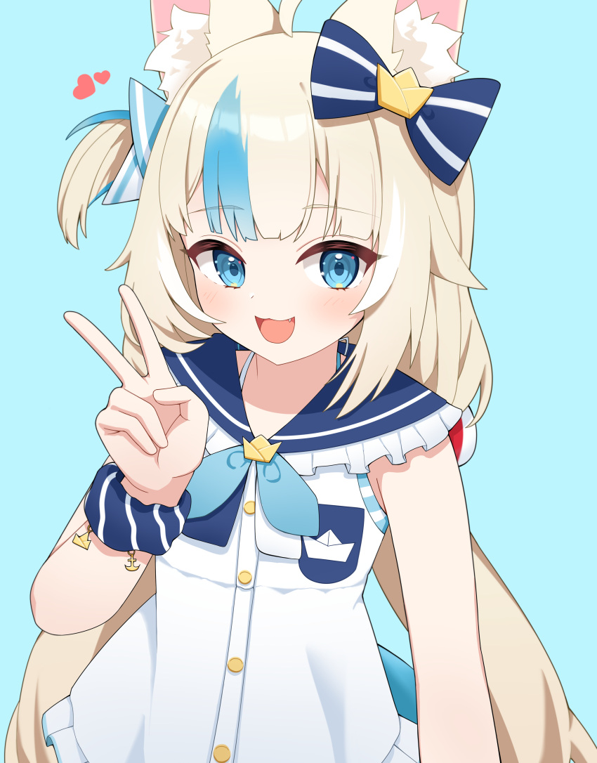Safebooru - 1girl :d absurdres animal ear fluff animal ears blonde hair blue eyes blush cat ears ...