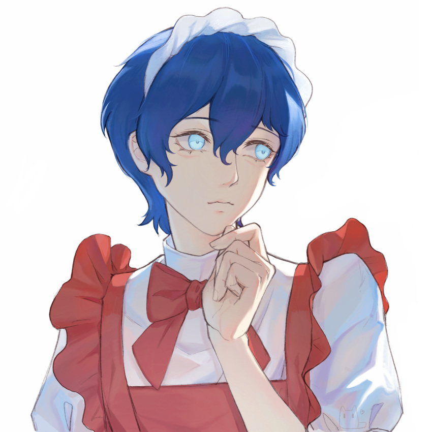 Safebooru - 1boy blue eyes blue hair cat character request highres liw ...