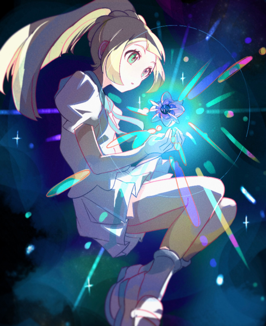 Safebooru - 1girl absurdres anzu (01010611) blonde hair cosmoem cupping ...