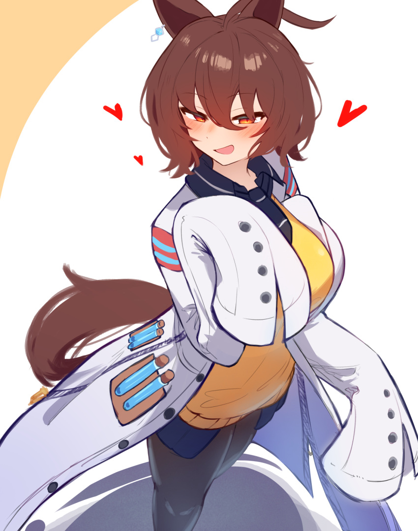 Safebooru - 1girl agnes tachyon (umamusume) ahoge animal ears black necktie black pantyhose ...