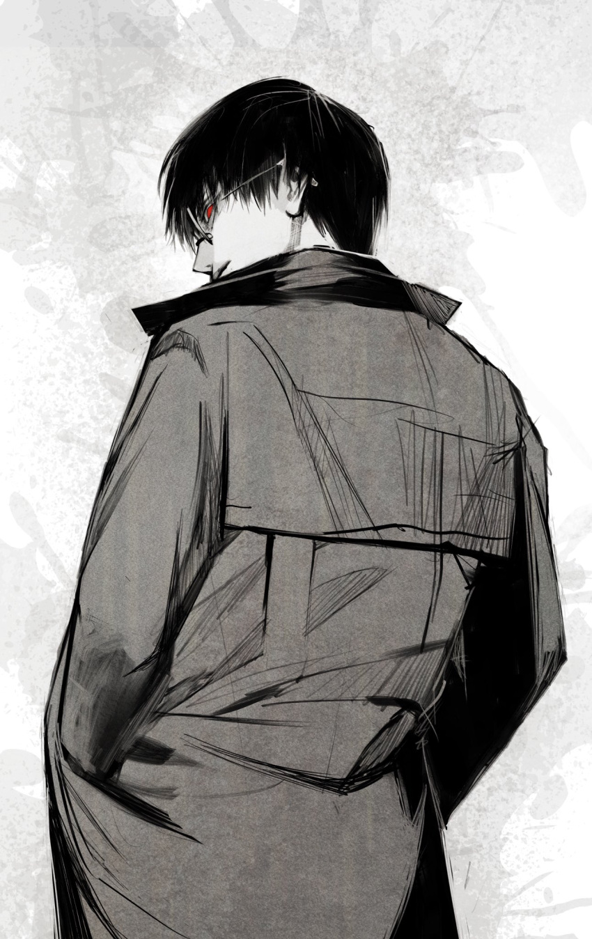 Safebooru - 1boy black coat black hair black reaper black shirt coat collared coat collared ...