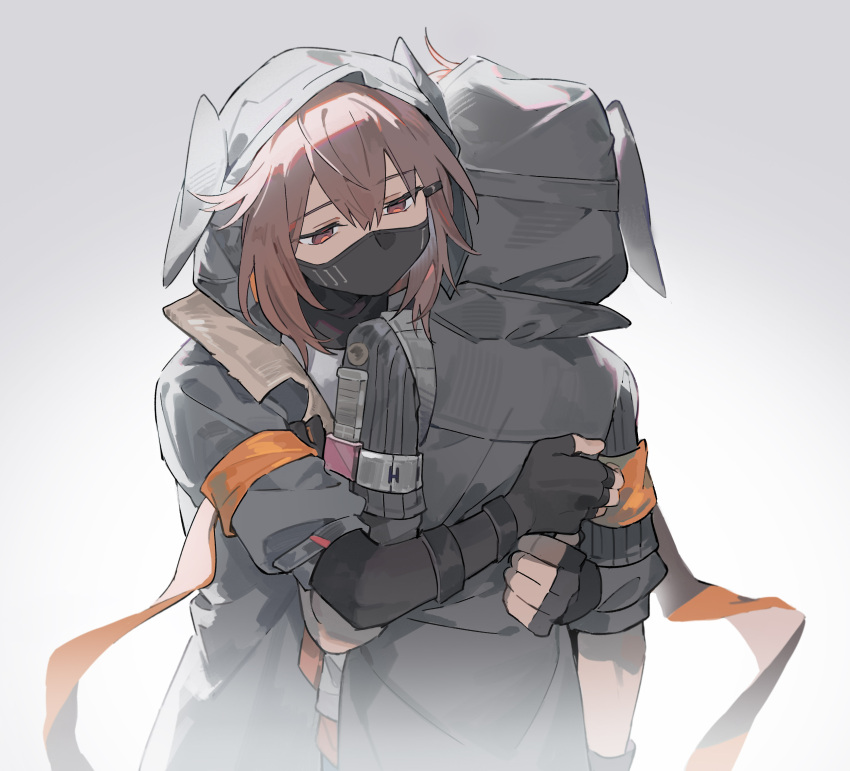 Safebooru - 2girls absurdres animal ears arknights armband black jacket chinese commentary ...