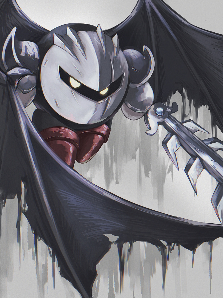 Safebooru - 1boy absurdres commentary request dark meta knight flying ...