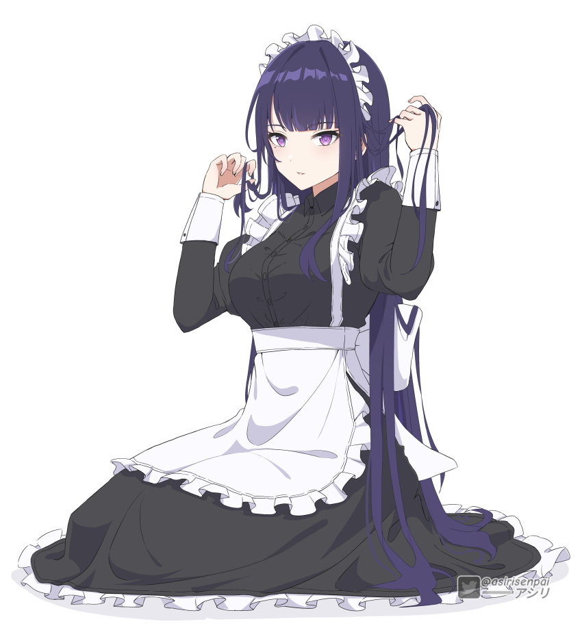 Safebooru 1girl Absurdres Alternate Costume Alternate Hairstyle Apron 9854