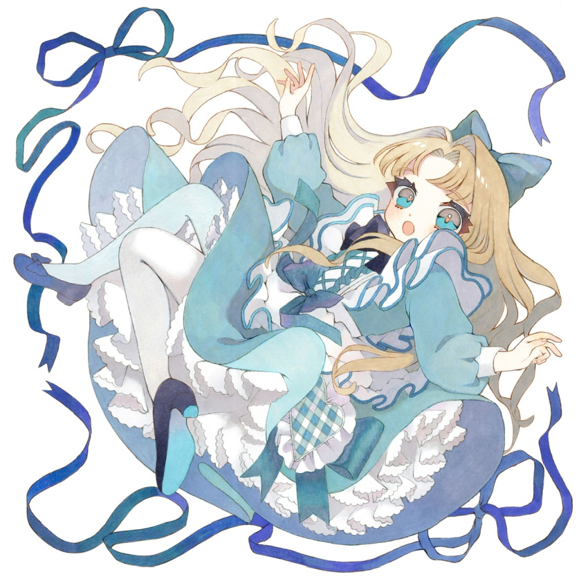 Safebooru - 1girl alice (alice in wonderland) alice in wonderland blonde hair blue dress blue ...