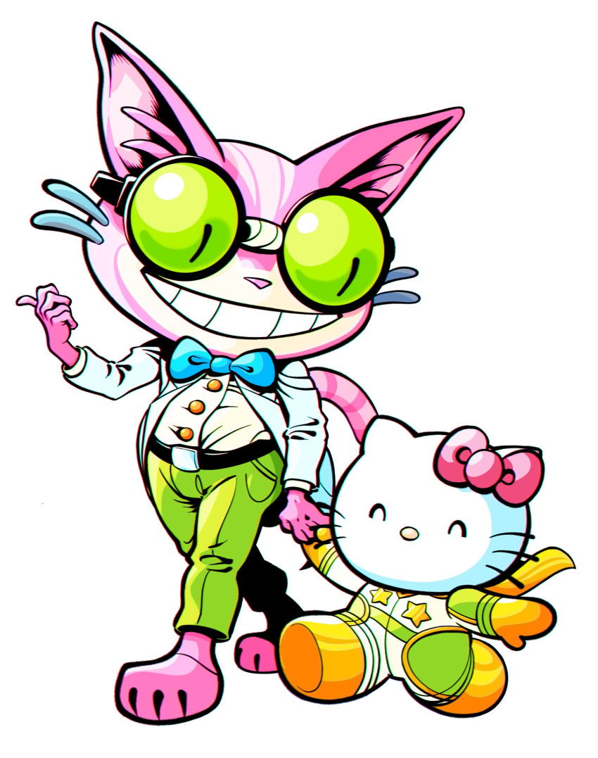 Safebooru - 1boy 1girl ^ ^ belt black belt bow buttons closed eyes coat ...