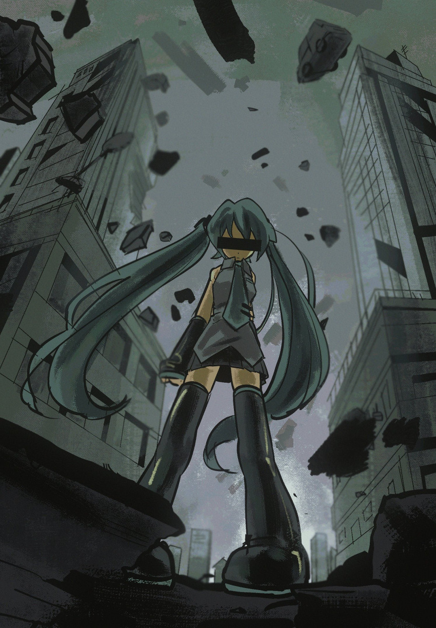 Safebooru - 1girl :| aqua eyes aqua hair aqua nails aqua necktie bar ...
