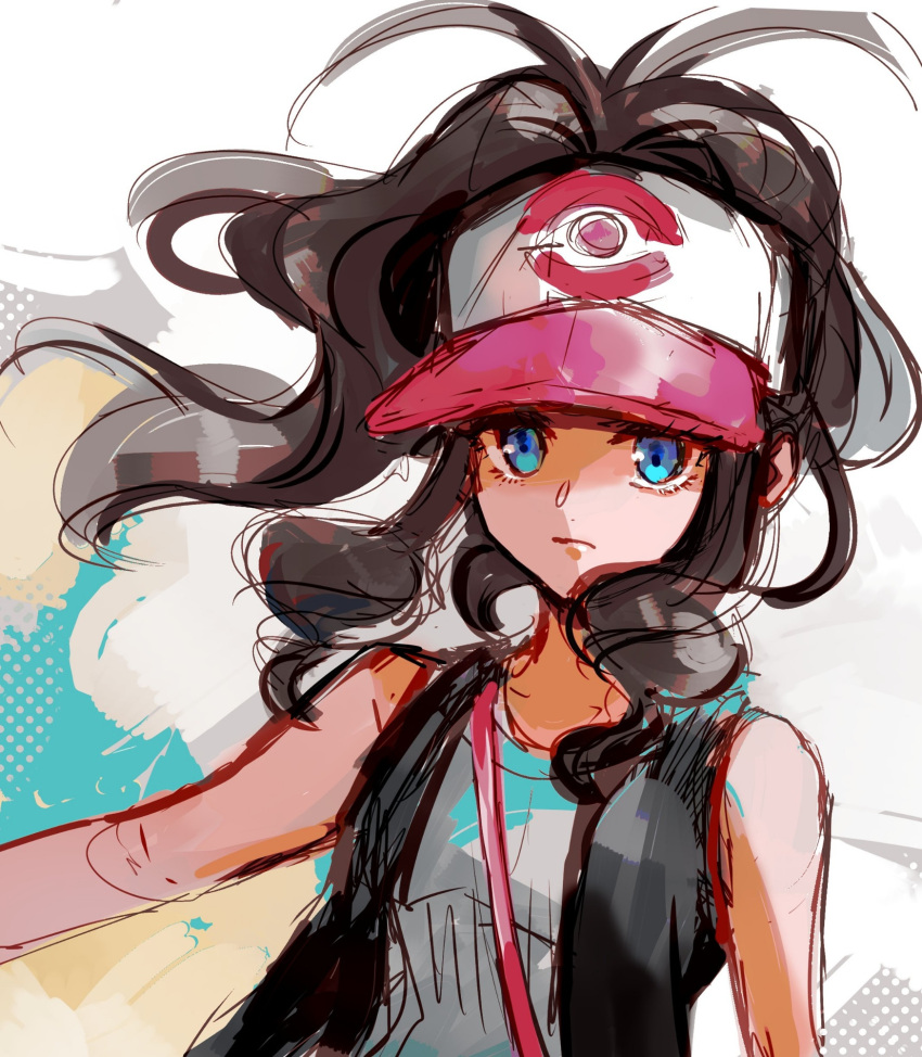 Safebooru - 1girl black hair black jacket blue eyes hilda (pokemon ...
