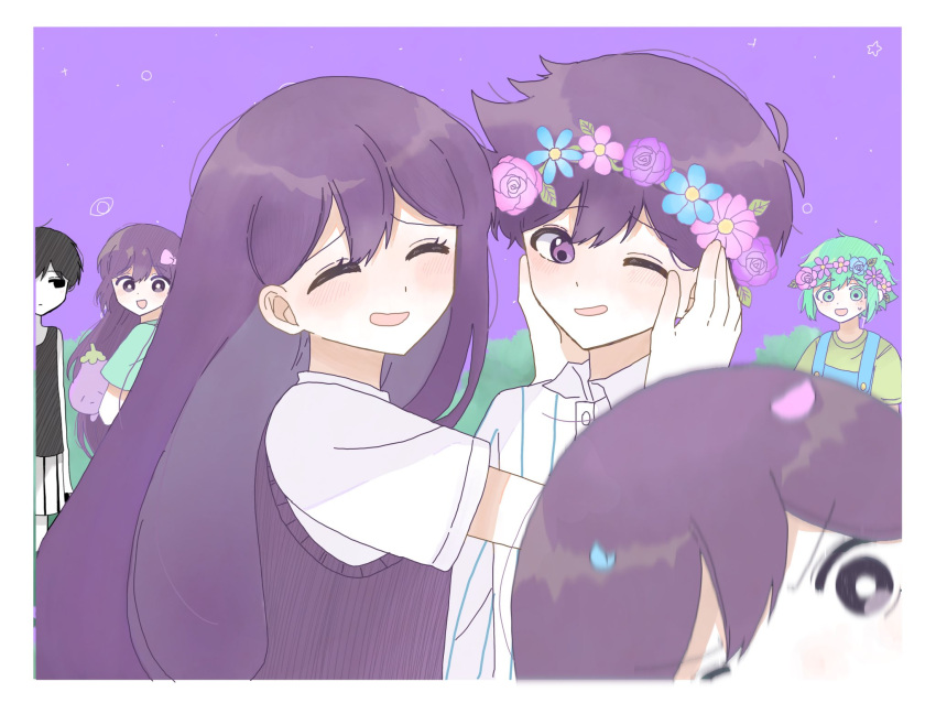Safebooru - 2girls 4boys aubrey (headspace) (omori) aubrey (omori ...