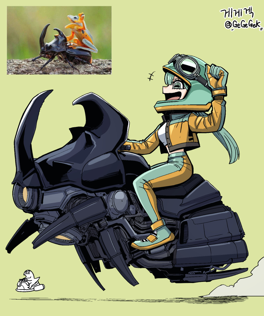 Safebooru - 1girl arm up artist name artist self-insert beetle bug ...