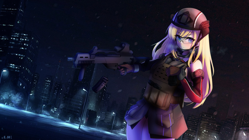 Safebooru - 1girl absurdres assault rifle bismarck (kancolle) blonde ...