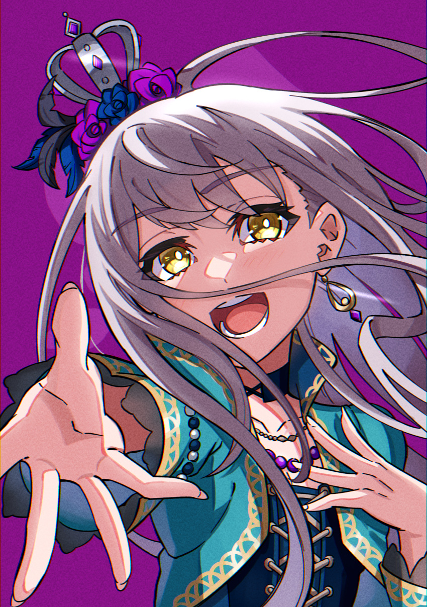 Safebooru - 1girl absurdres bang dream! black choker blue jacket blue shirt choker commentary ...