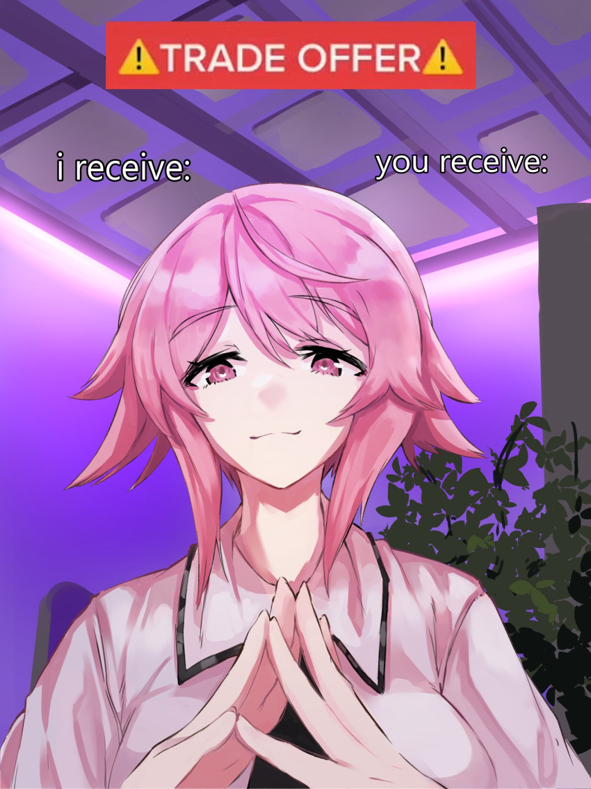 Safebooru - 1girl black necktie casual chaos;child character name closed mouth collared shirt ...