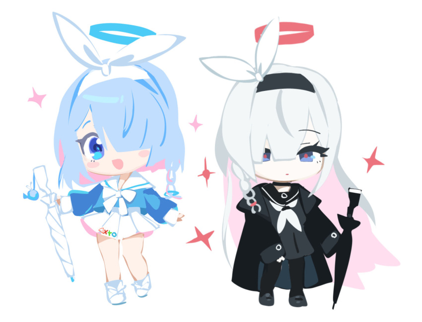 Safebooru - 2girls a.r.o.n.a (blue archive) arona (blue archive) black ...