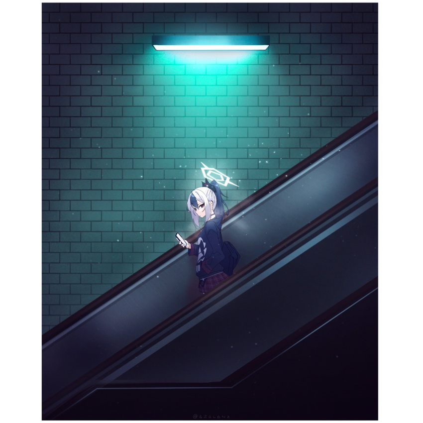 Safebooru - 1girl bag black choker black hair black hoodie blue archive ...