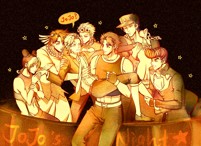Safebooru - 1girl 6+boys abs absurdres battle tendency capri pants ...